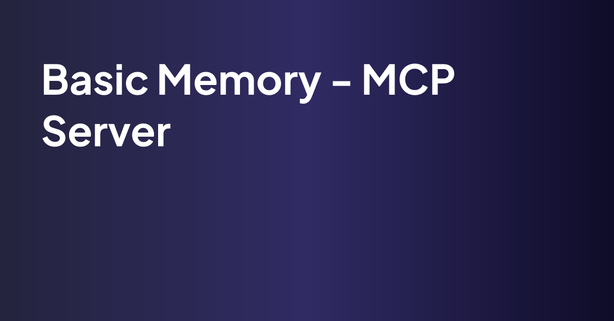 Basic Memory - MCP Server