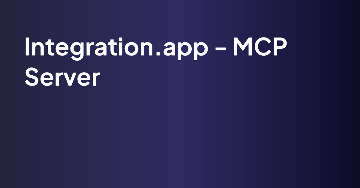 Integration.app - MCP Server